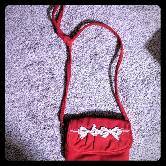 Bags | Small Red Bag With Bow Detail | Poshmark